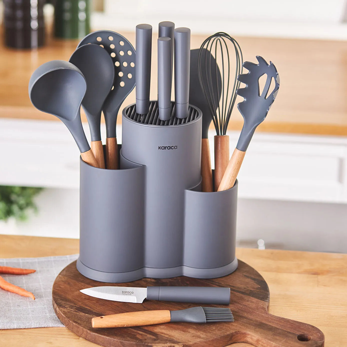 Karaca Burby 14 Piece Knife Set Gray – by Bler's